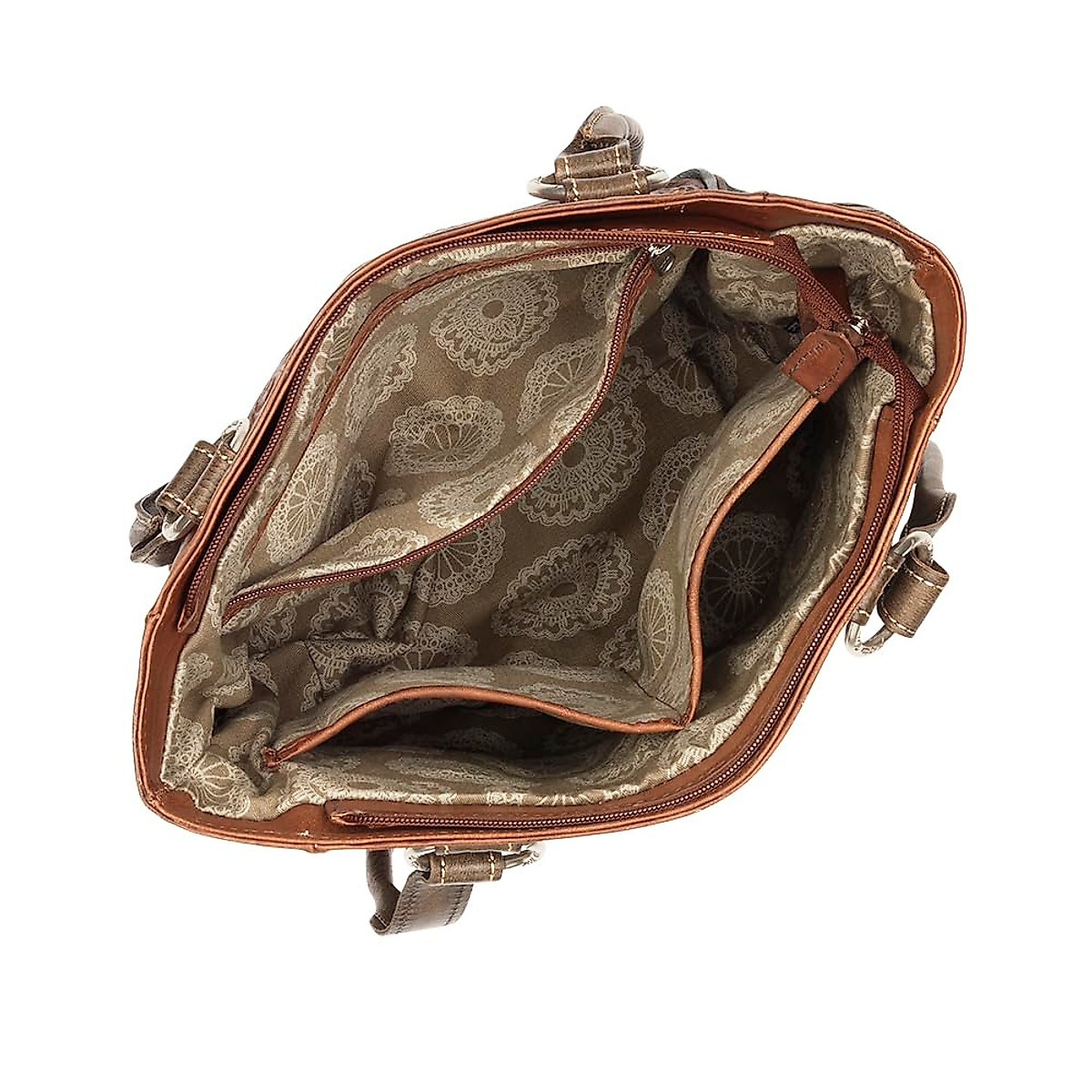 American West Desert Wildflower Zip Top Tote with Pockets