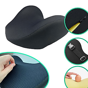 Super Soft Car Headrest Pillow, 100% Memory Foam Car Neck Pillow with Adjustable Strap & Breathable Removable Cover, Ergonomic Design - Travel Pillow Car Pillow for Neck/Back Pain Relief(Black, 1P)