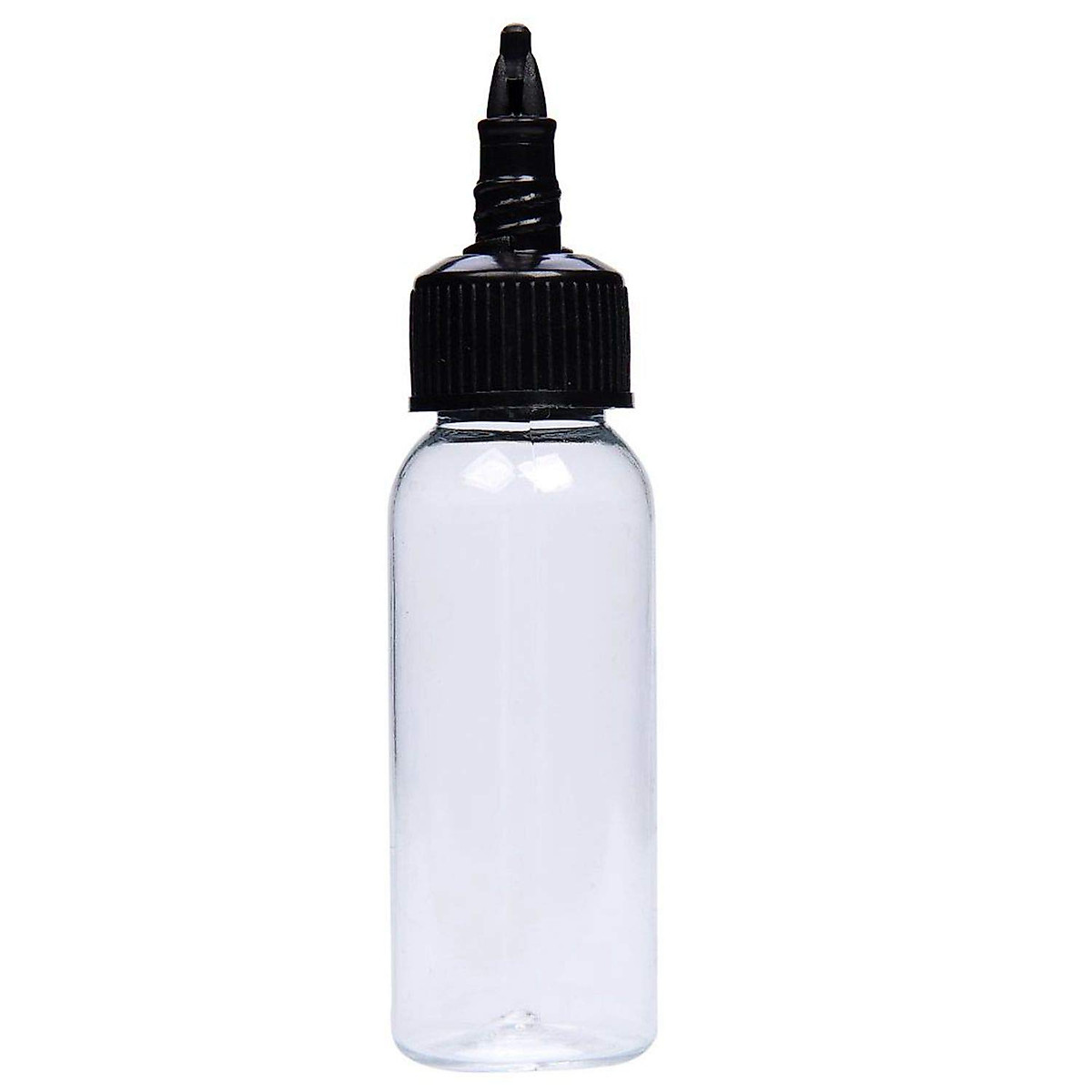 DOWEI 1oz Empty Ink Bottles,12pcs 1oz Twist Cap Plastic Clear Transparent Pigment Container Accessories Twist Top Bottle 1oz,30ml Squeeze Bottles (30ML 12PCS)