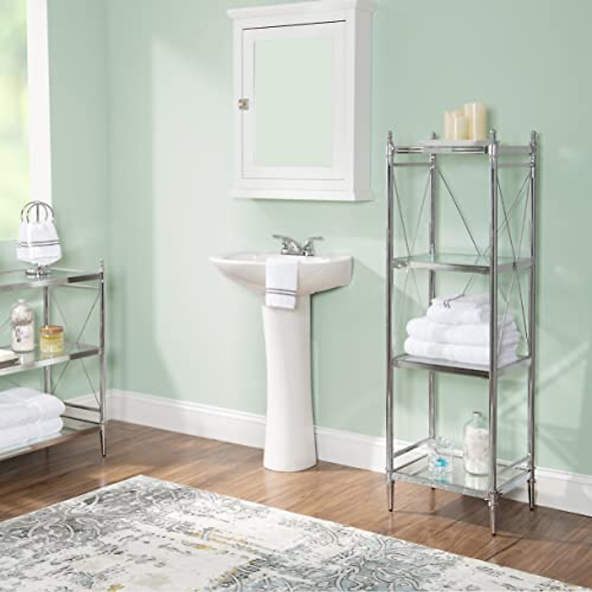 Linon Shelf, Chrome