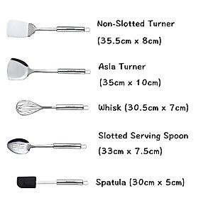 Maphyton Cooking Utensil Set, 11 PCS Stainless Steel Kitchen Utensil Set, Nonstick Kitchen Gadgets Cookware Set with Spatula
