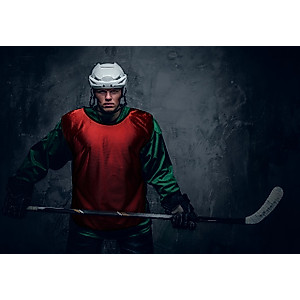 SportsRepublik Pinnies Scrimmage Vests for Kids, Youth and Adults (12-Pack) - Soccer Pennies