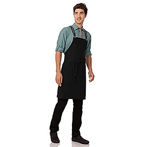 Chef Works Unisex Berkeley Bib Apron, Jet Black, One Size