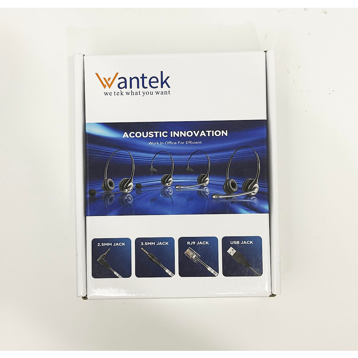 Wantek Corded Office Telephone Headset RJ9 with Noise Cancelling Mic and Quick Disconnect Compatible with Polycom VVX310 VVX311 VVX410 VVX411 Shoretel 230 480 Avaya 1408 1416 5410 Mitel 5220(600QS3)