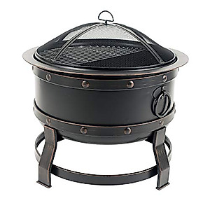 Pleasant Hearth OFW307R Killian fire Pit, Rubbed Bronze