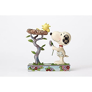 Enesco Peanuts by Jim Shore Snoopy with Woodstock in Nest Figurine, 6.75"