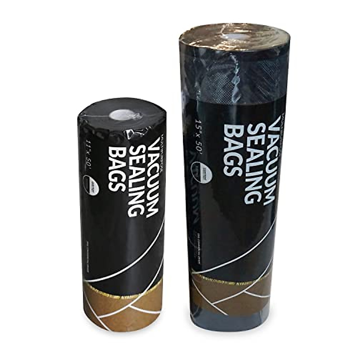 SEZONS - Diamond Bags - Black/Clear - Vacuum Sealing bags 5mil - Roll (15x50, Black/Clear)