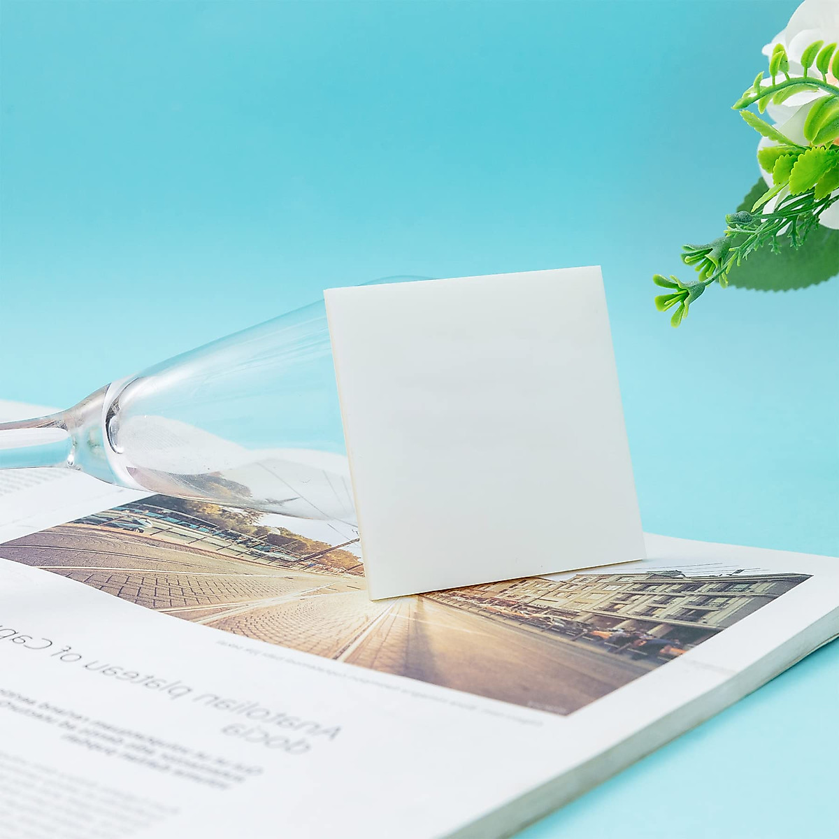 300Pcs Transparent Sticky Notes Clear Sticky Notes Waterproof self-Adhesive Translucent Sticky Notes