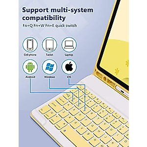 AnMengXinLing iPad Mini 6 (6th Generation) Keyboard Case with Mouse,iPad Mini 2021 Detachable Wireless Bluetooth Keyboard Pencil Holder Slim Leather Smart Cover (iPad Mini 6(8.3 inch), Purple)