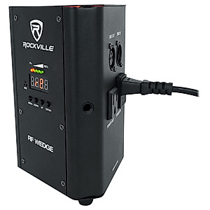 5 Rockville RF Wedge Black RGBWA+UV Battery Wireless DMX DJ Up Lights+RF Remotes