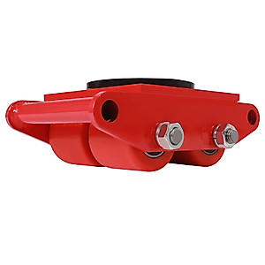 Pinelicorn 4PCS Machine Skates 6T Heavy Duty Machinery Skate Dolly 13200lbs Machinery Mover Skate Machinery Moving Skate for Industrial Moving Equipment (Red)