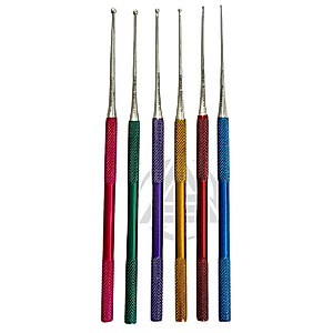 Premium German Stainless-Ball Tip Snake Sexing Probe Set 6 Pieces