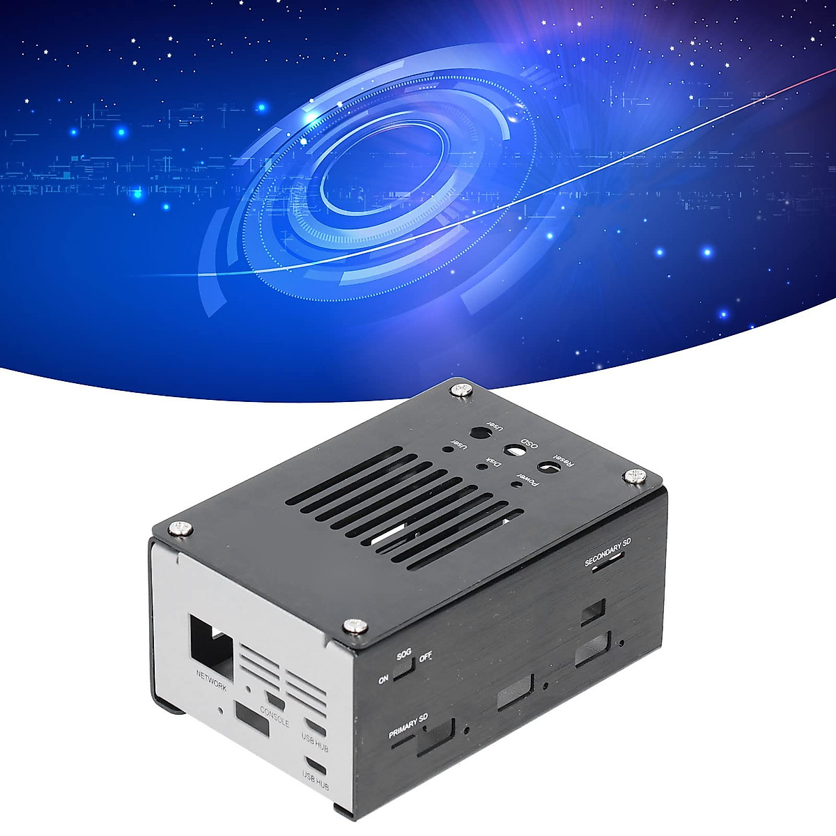 KOSDFOGE Metal Case Kit, Metal Case Kit for Mister DIY Metal Housing Kit Accessories for Terasic DE10‑Nano for Simulates Game Consoles, Computers, and Arcade Boards