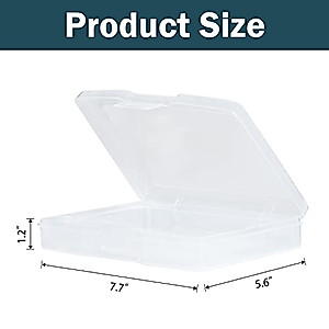 Naivees 24 Pack Photo Case 5" x 7" Photo Storage Boxes Inner Photo Organizer Boxes Clear Plastic Picture Boxes Transparent Craft Keeper Photo Containers for Photos, Pictures,Art (24 PACK)