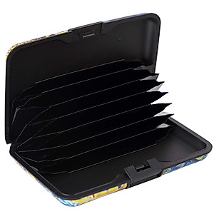 Caranda RFID Aluminum Wallet Credit Cards Holder Metal ID Case for Men Women (USA Flag)