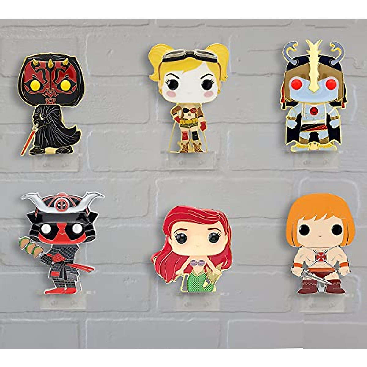 Clear Plexiglass Wall Stand, Stick On, Single Shelf No Nails or Screws, 24 pack