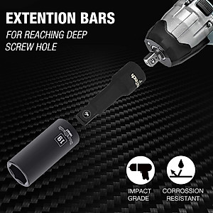 WORKPRO 1/2" Drive Air Impact Wrench and 24-Piece Impact Socket Set