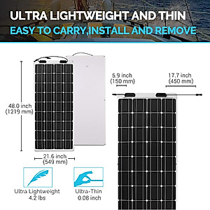 Renogy 100W Flexible Solar Panel + 30A 12V/24V PWM Solar Charge Controller Bundle