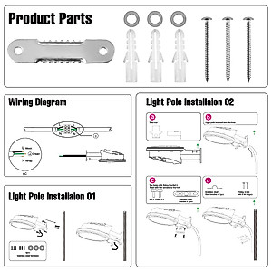 Area Lights for Outdoor Dusk to Dawn，100W LED Barn Light ，15000 Lumens，Wall lamp 5000K Daylight，Yard Lights Outdoor Waterproof IP65 ，Street Light Sensor，100-277V，Security Floodlight，5-Year Warranty