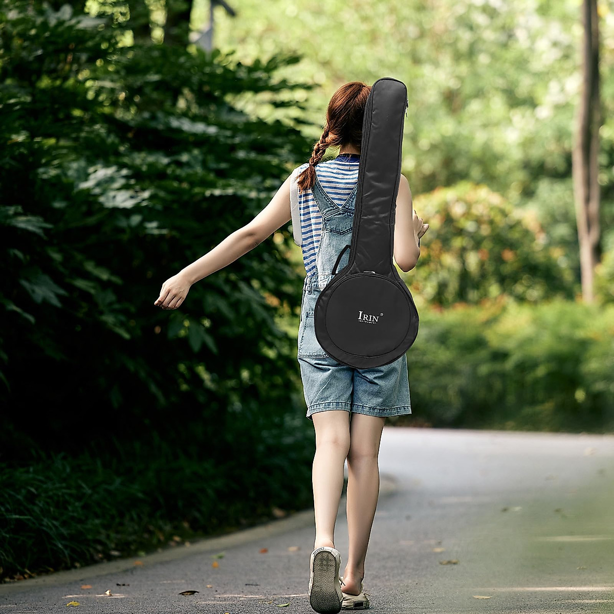 Banjo Gig Bag Banjo Case: Black Kmise Carrying Gig Bag Interior Padded Hardshell for String Full Size Resonator Banjos