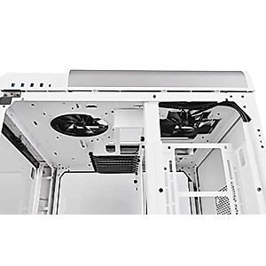 Thermaltake Level 20 HT Snow Edition 4 Tempered Glass Type-C Fully Modular E-ATX Full Tower Computer Chassis with 2 140mm Top Fan Pre-Installed CA-1P6-00F6WN-00