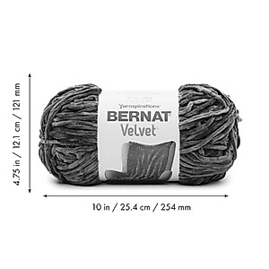 Bernat Velvet Vapor Gray Yarn - 2 Pack of 300g/10.5oz - Polyester - 5 Bulky - 315 Yards - Knitting/Crochet
