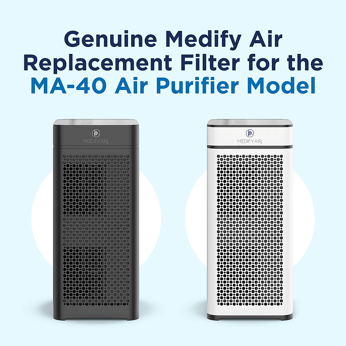 Medify Air MA-40 Genuine Replacement Filter | for Allergens, Wildfire Smoke, Dust, Odors, Pollen, Pet Dander | 3 in 1 with Pre-filter, H14 HEPA, and Activated Carbon for 99.7% Removal | 1-Pack