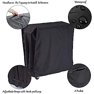 Ucare Cooler Cart Cover Universal Waterproof Rolling Ice Chest Party Cooler Protective Cover for Outdoor Patio Beverage Cart Cooler