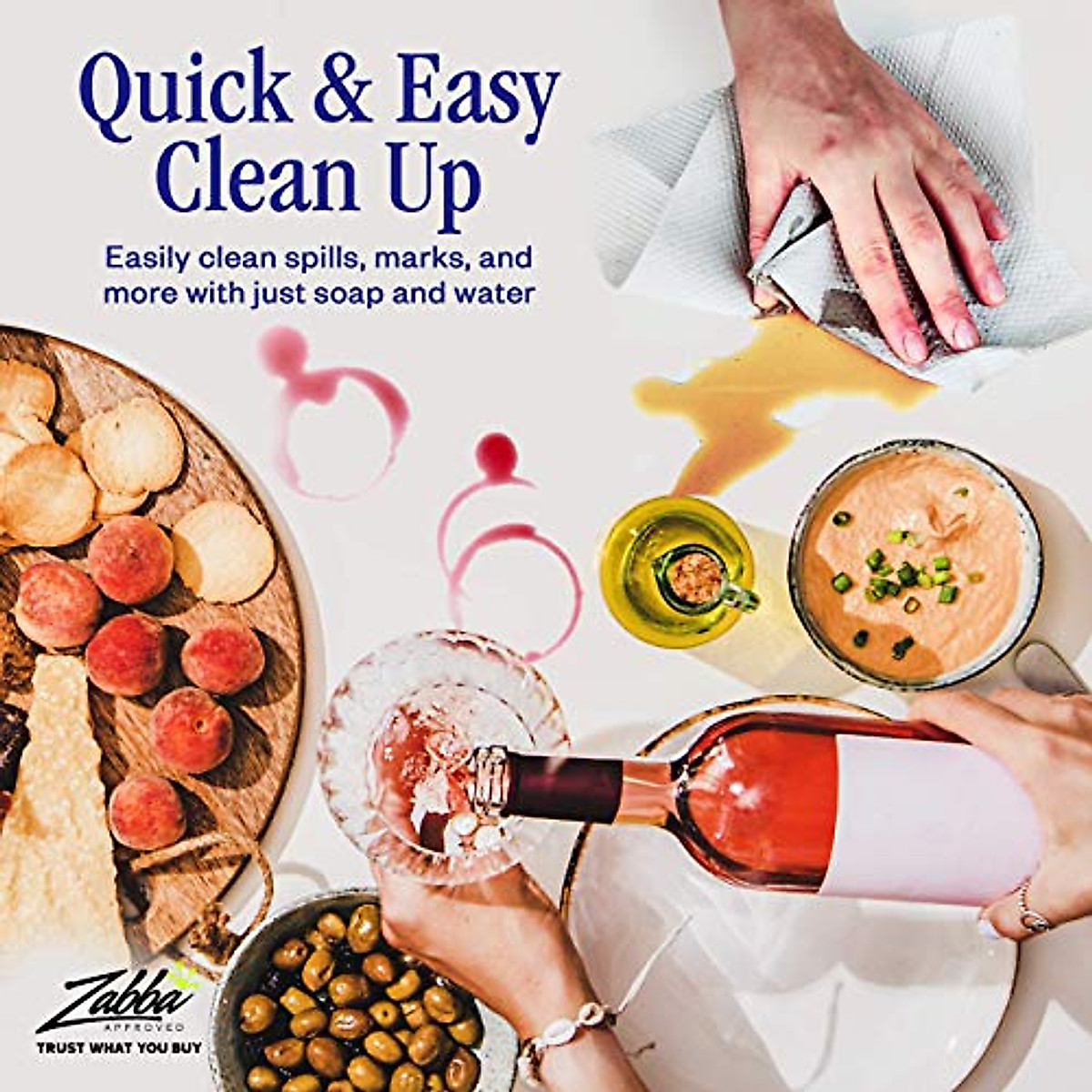 Nuvantee Revolutionary Table Pad - Waterproof, Protects Table from Spills and Heat - 52 X 108 Inch Deluxe Vinyl Premium Table Protector - Flannel Backing, Lies Flat