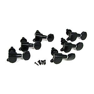 Black Electric Guitar Tuners/Machine Heads - 6pc. Right Inline (6R)
