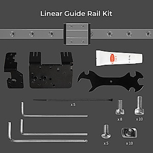 Official Creality Ender 3 X-axis MGN12C Linear Rail Guide Kit with Fix Plate Mount Bracket Support Sprite Pro kit for Creality Ender3 Ender 3 Pro Ender 3 V2 3D Printers