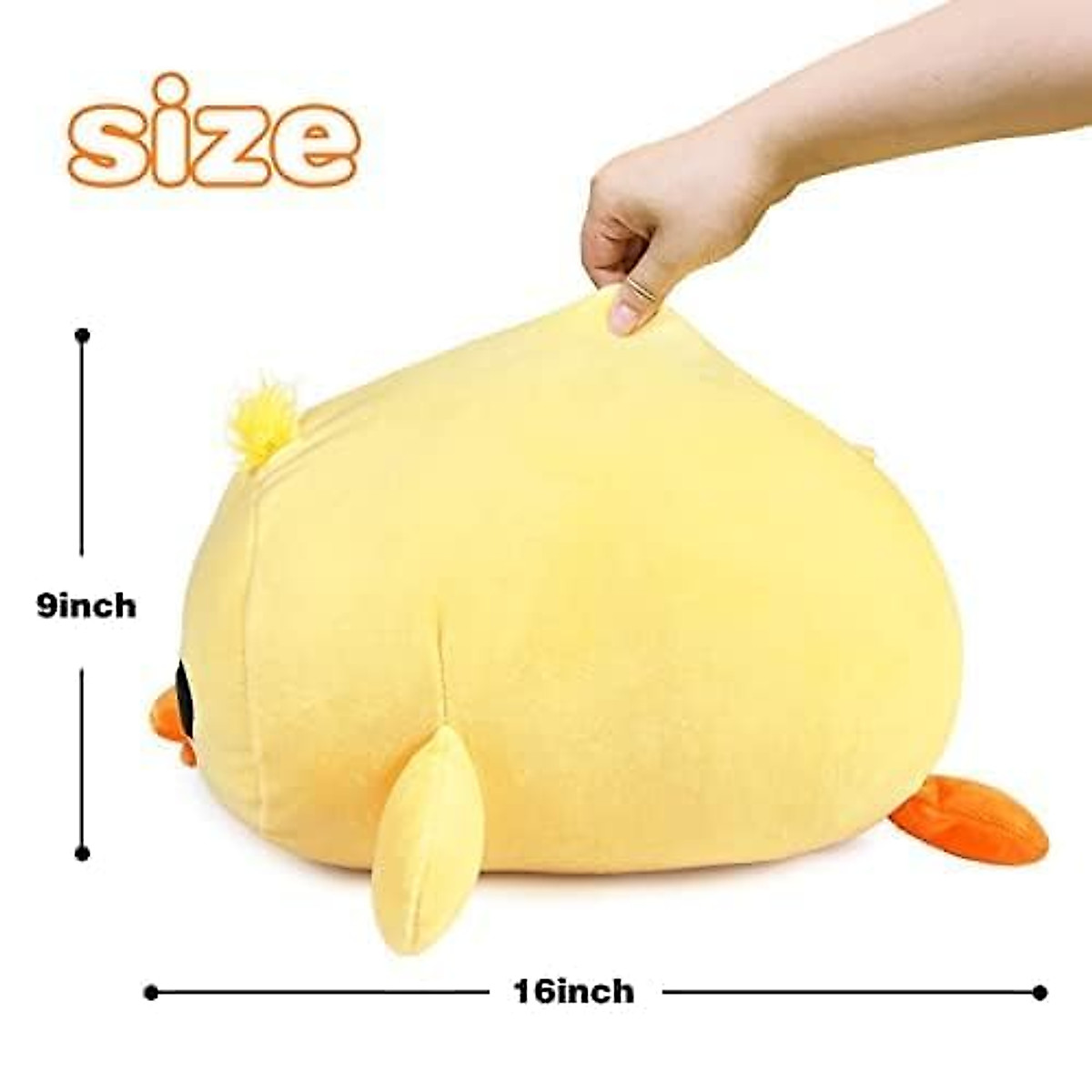 EKEGUY 16 in Giant Yellow Duck Plush Pillow Big Duck Stuffed Animal