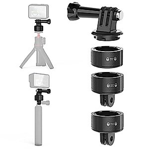 SUREWO Quick Release Base Mount Kit for GoPro,Magnetic Suction & Swivel Lock Adapter Compatible with GoPro Hero 12 11 10 9 8 7 6 5 Black,DJI Osmo Action,Crosstour/Campark/AkASO and More