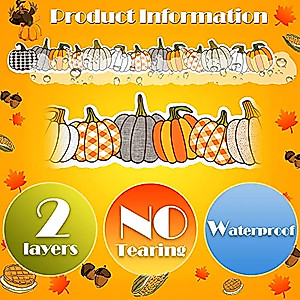 40 Pieces Pumpkin Bulletin Board Borders Fall Bulletin Border Decorations Halloween Bulletin Board Borders Fall Classroom Decorations for Halloween Thanksgiving Home Sweet Classroom (Simple Style)