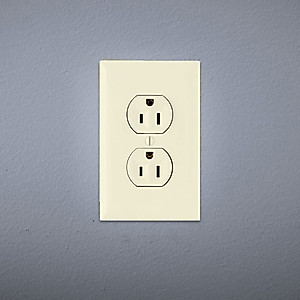 Legrand Pass & Seymour TR5262LACC12 15 Amp Tamper Resistant Construction Specification Grade Duplex Receptacle Outlet, Back and Side Wire, Light Almond (1 Count)