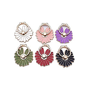 ARFUKA Phone Holder Ring Grips Daisy Finger Ring Stand 360 Cell Phone Ring Hollder for Cell Phone Tablet Case Accessories 6 Pack