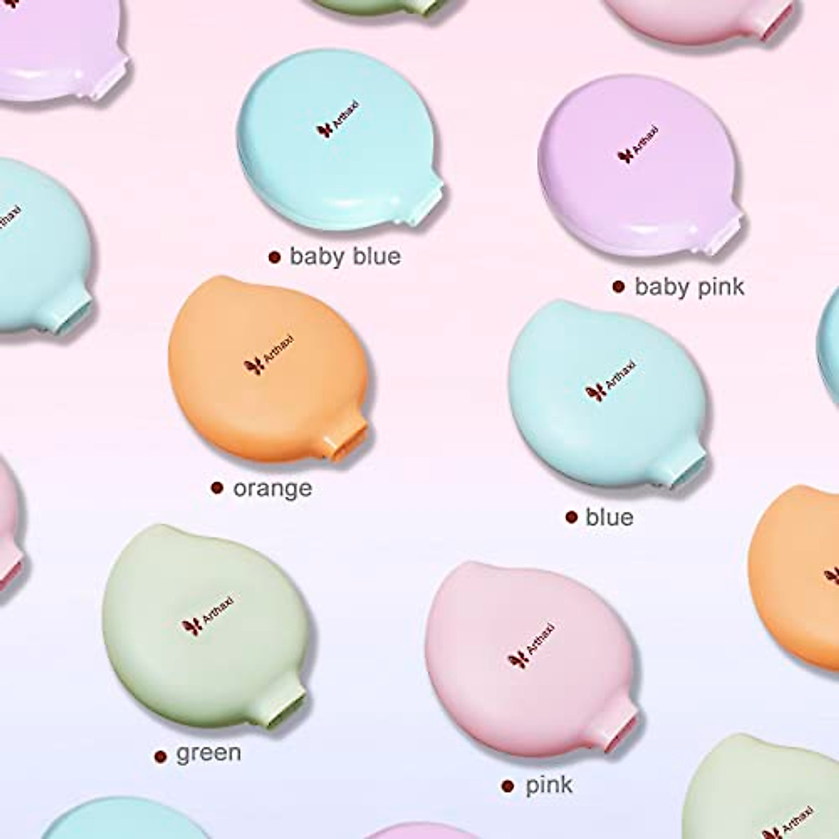 Arthaxi Travel Hair Brush with Mirror, Compact Mirror with Mini Hair Brush Kit, Folding Hairbrush for Women, Small Hair Comb with Mirror Portable Size in Purse or Pocket, Blue