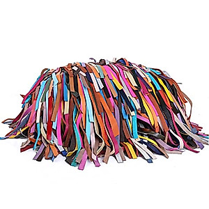 Segater Women Multicolour Hobo Bag Sheepskin Random Patchwork Shoulder Bag Colorful Tassels Handbag Purses