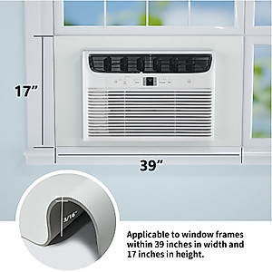 Window Air Conditioner,Side Insulated Foam Panel SBR001WHITE, Summer/Winter Heat and Draft Insulating,Two-Piece Panels Window Seal SBR (WHITE)