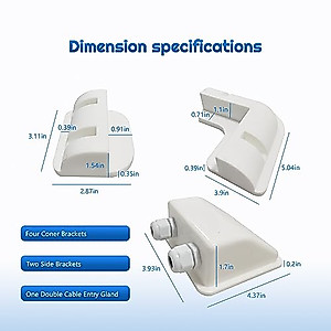 Alrska 180 Watt Solar Panel + Roof Drill-Free Corner Bracket Mount for RV, Boats, Caravans, Marine, Motorhomes