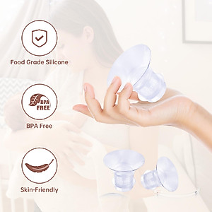 Aulecoo 6pcs Flange Insert 19mm,Compatible with Momcozy S12/S12pro/S9/S9pro/TSRETE/Spectra/Medela 24mm Breast Pump Shields/Flanges,Reduce 24mm Nipple Tunnel Down to 19mm