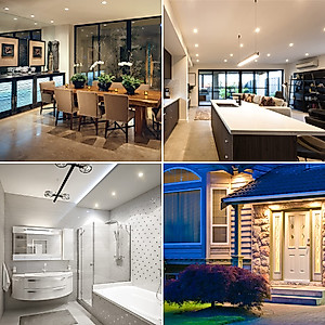 Sunco 4 Pack BR20 LED Bulbs Indoor Flood Light R20 Dimmable CRI93 2700K Soft White 50W Equivalent to 7W, E26 Medium Base, Recessed Can Lights for Home Living Area Ceiling Lights - UL