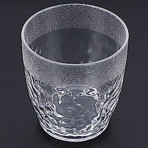 MANMAOHE 300ml Plastic Tumblers Plastic Glasses Unbreakable Plastic Cups Plastic Drinking Glasses Tumbler for Party Kitchen Home Party(Transparent)