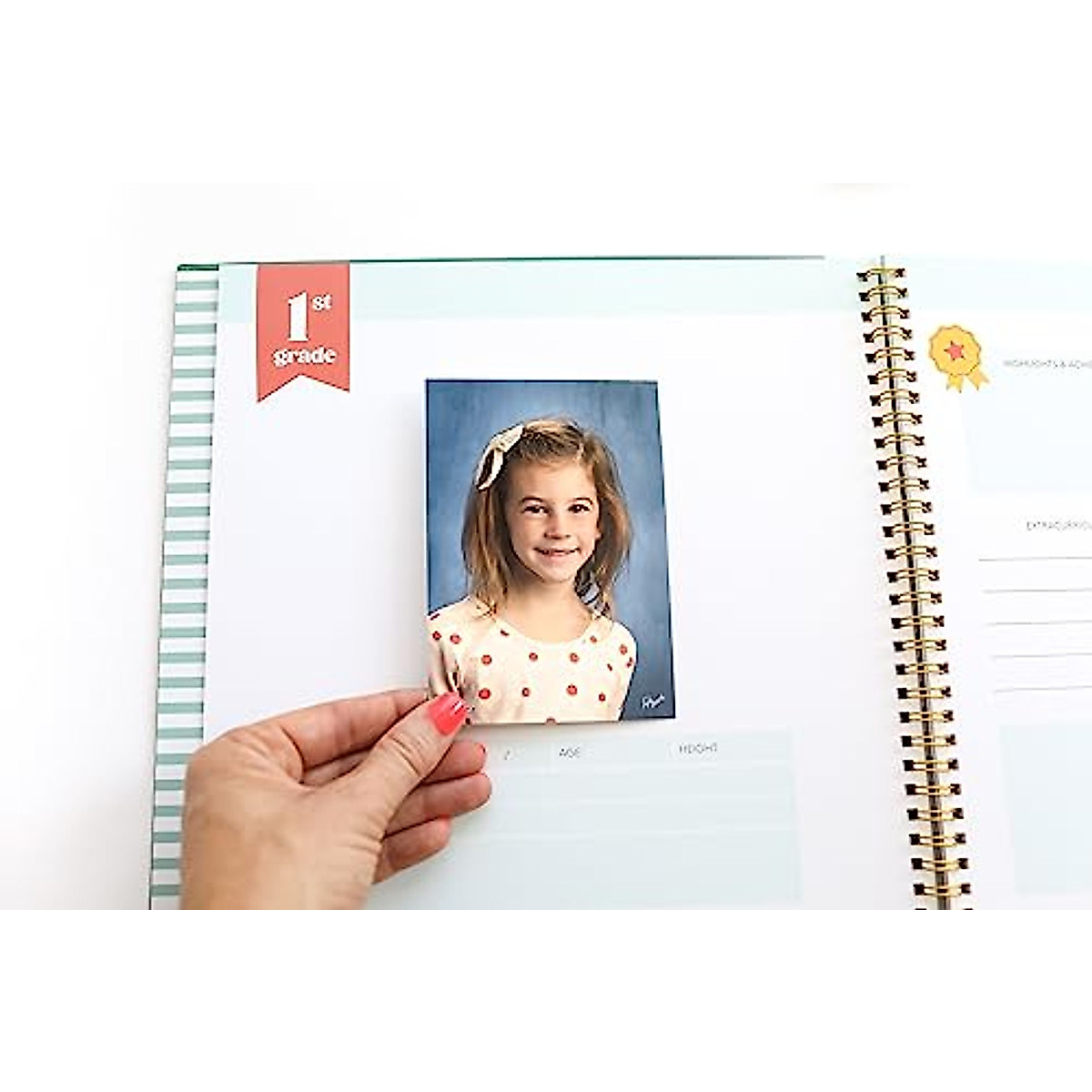 The School Memory Book: A Timeless School Years Memory Book for Preschool - 12th Grade Memories, Keepsakes and Cherished Moments (Storage Pocket Included)