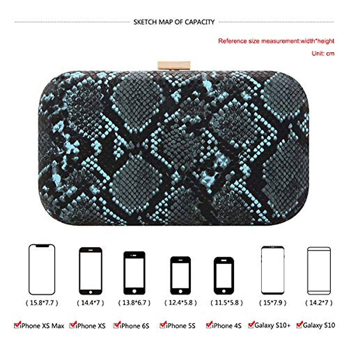 Fawziya Evening Bags And Clutches For Women Snakeskin Clutch-Green