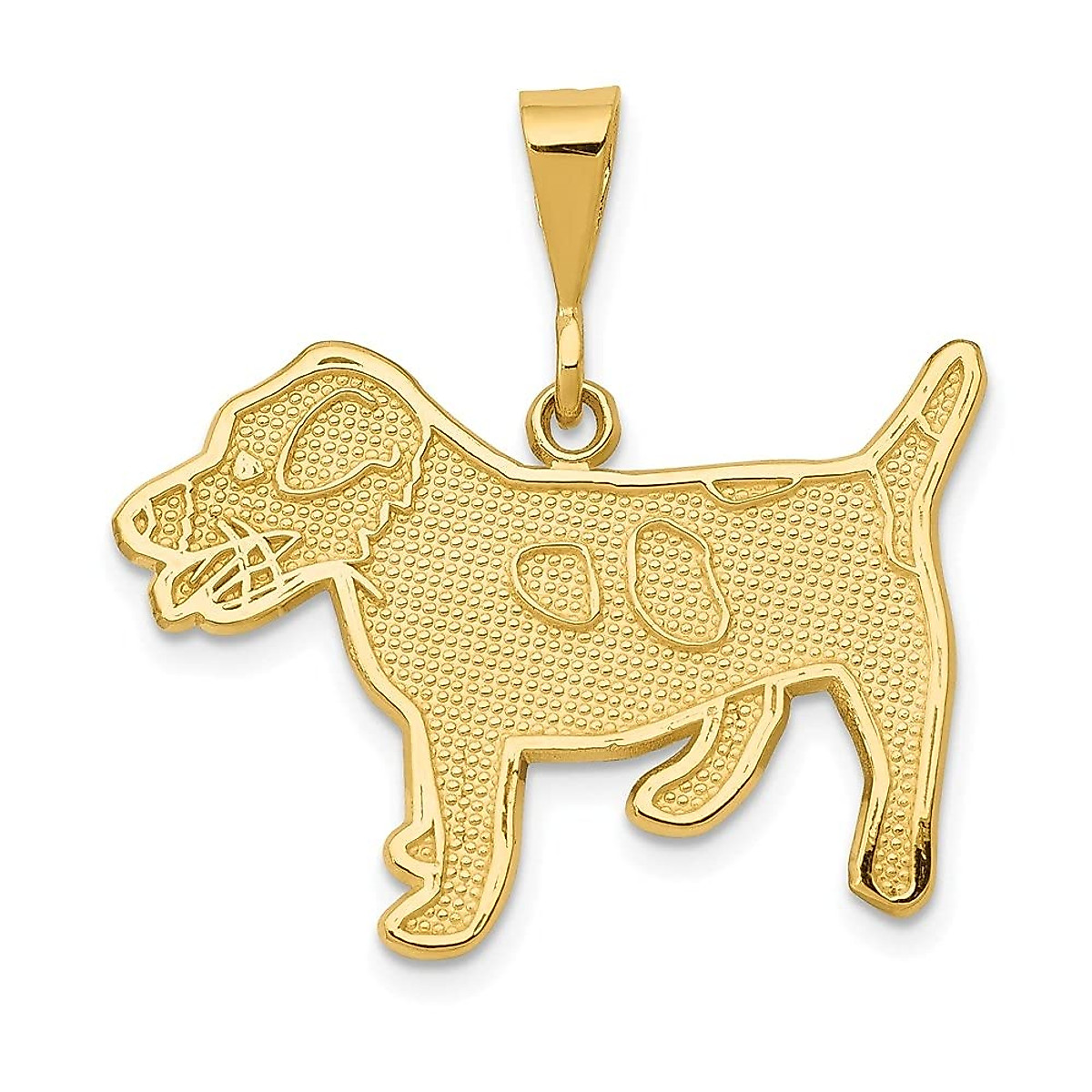 Diamond2Deal 14k Yellow Gold Jack Russell Terrier Dog Pendant Gift for Women (L- 28 mm W- 25 mm)