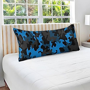 Camouflage Pillowcase for Hair and Skin Body Pillow Cover Body Pillow Case Standard Size 20"X 26" Super Soft Pillow Case with Zipper for Pillow