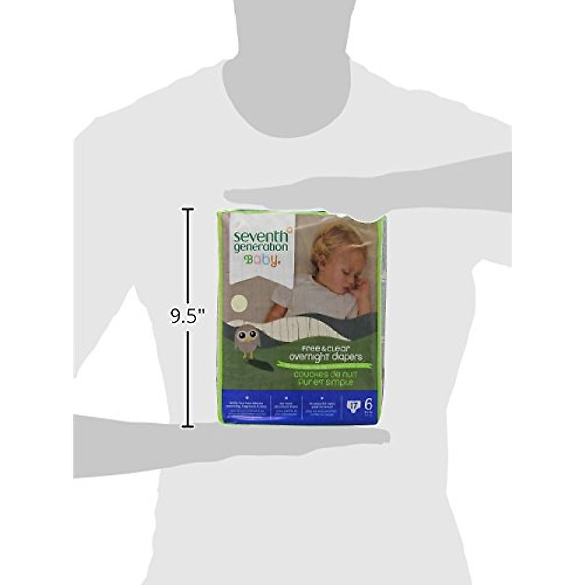 Seventh Generation Overnight Diapers - Size 6 - 17 ct