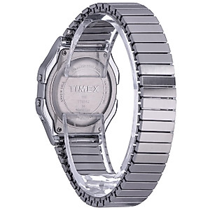 Timex Men's T78582 Classic Digital Silver-Tone Extra-Long Stainless Steel Expansion Band Watch