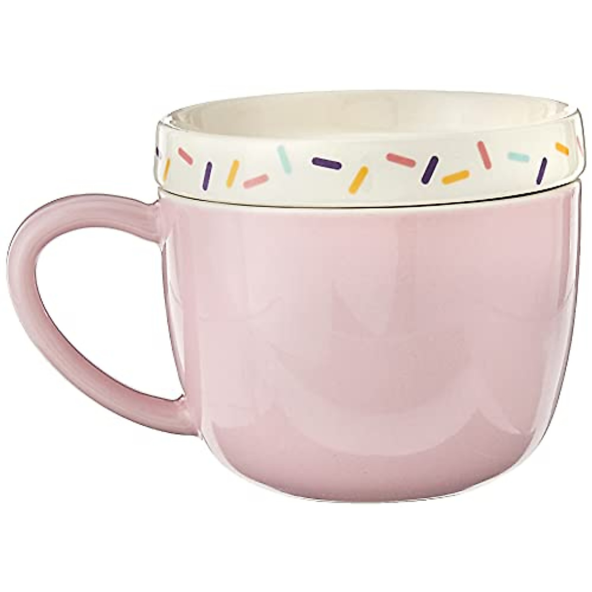 Enesco 6003670 Our Name is Mud Eat a Donut Mug and Warmer Lid Set, 16 Ounce and 4 Inch, Multicolor